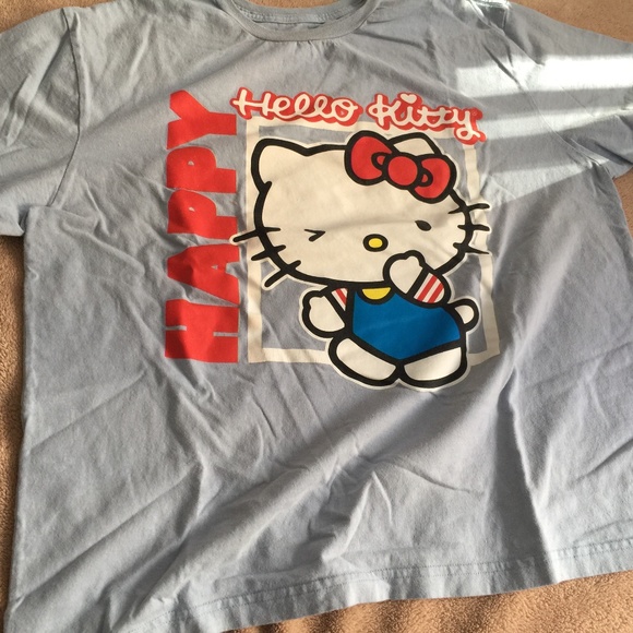Hello Kitty | Tops | Hello Kitty Blue Tshirt | Poshmark